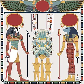 "Ra and Sekhmet" Sticker for Sale by Aakheperure | Redbubble