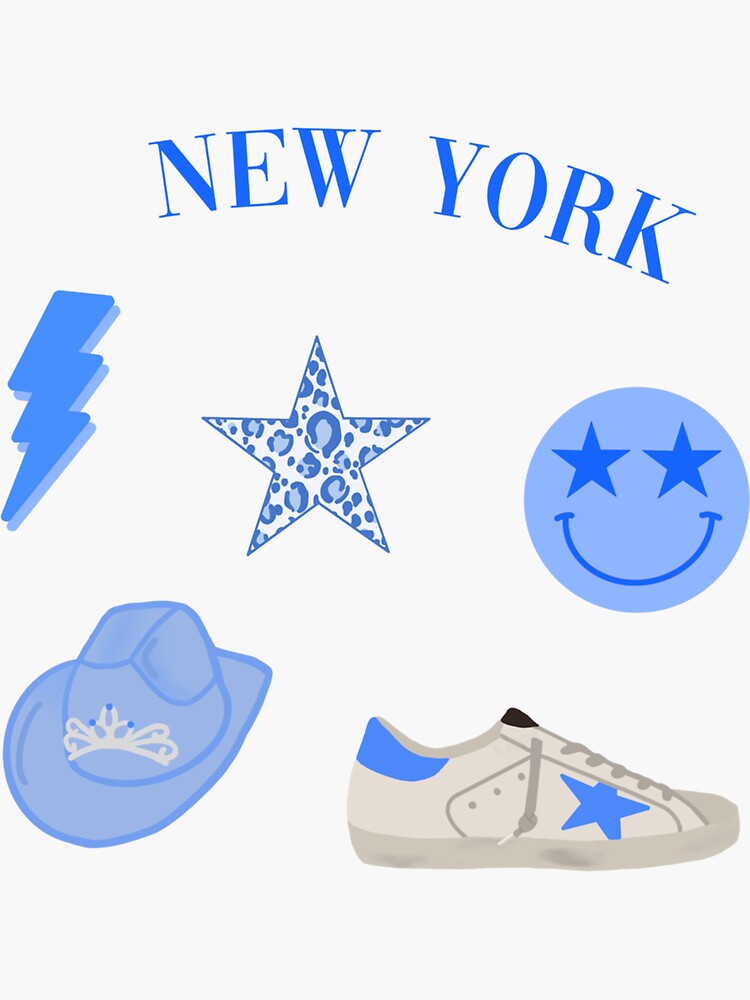 "Blue Preppy Sticker Pack Sticker" Sticker for Sale by LESLEYJARMULOW ...
