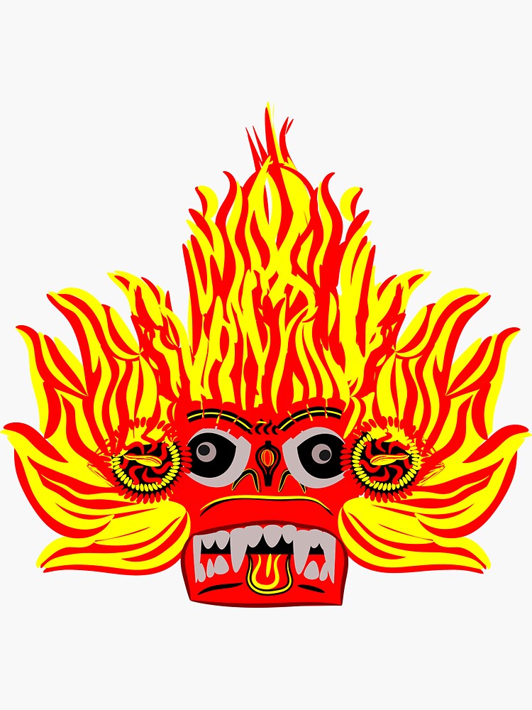 Fire Halloween Sri Lanka Dragon Sticker For Sale By Tharanga4 Redbubble