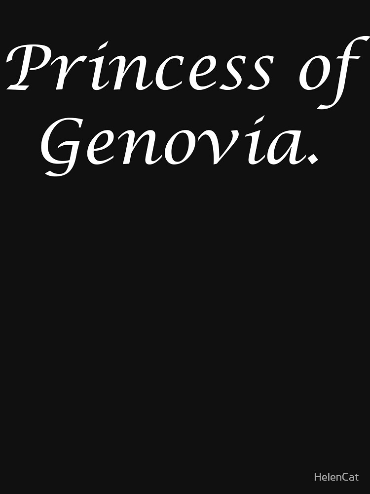 "princess of genovia (white)" T-shirt by HelenCat | Redbubble