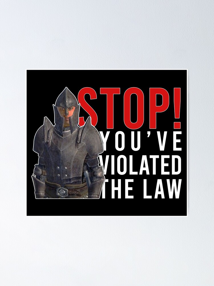 "Stop! You've Violated The Law" Poster for Sale by artsylab | Redbubble