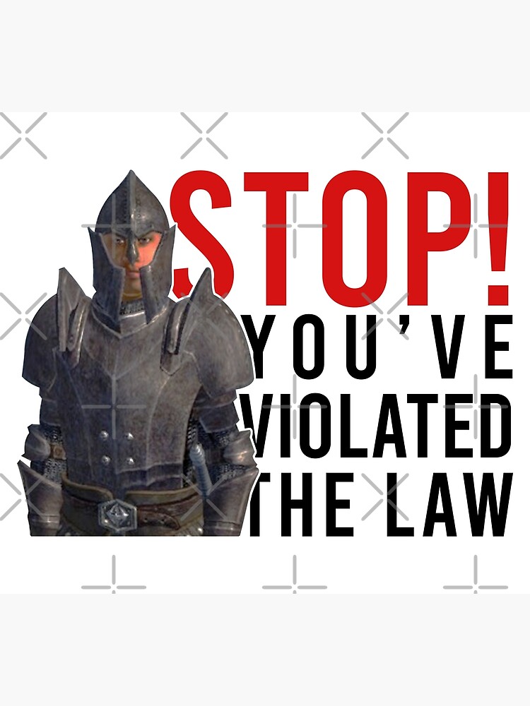 "Stop! You've Violated The Law" Poster for Sale by artsylab | Redbubble
