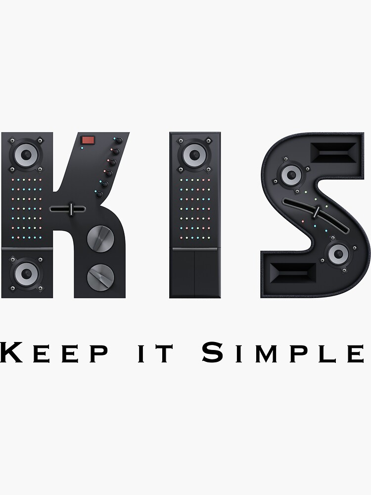 "KIS - Keep it Simple - Sound Box" Sticker for Sale by Hell-Prints ...