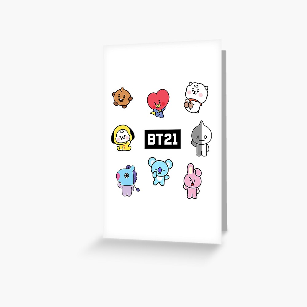 "Bt21 Characters Pattern Style" Greeting Card for Sale by Color-Toonix ...