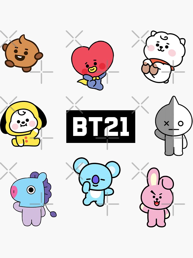 "Bt21 Characters Pattern Style" Sticker for Sale by Color-Toonix ...