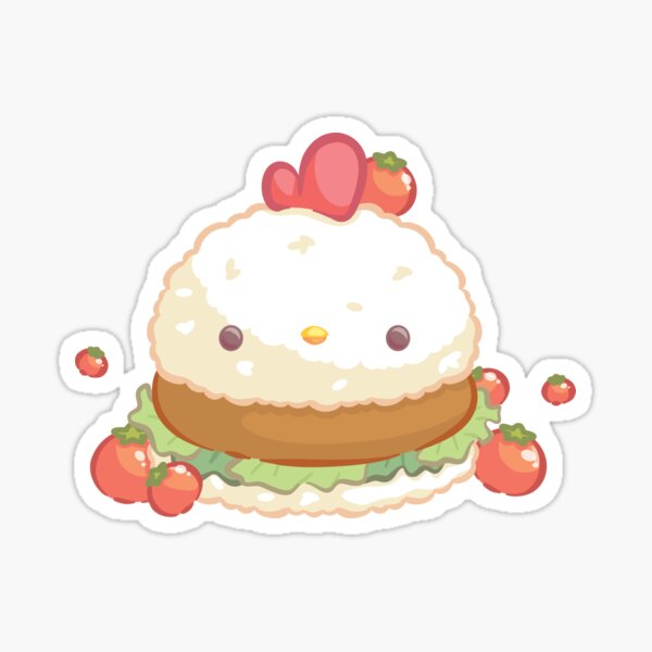 "Chicken Rice Burger" Sticker for Sale by cSprinkleArt | Redbubble