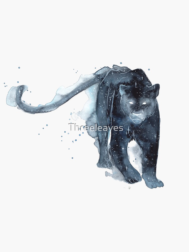 "Galaxy Black Panther" Sticker for Sale by Threeleaves | Redbubble