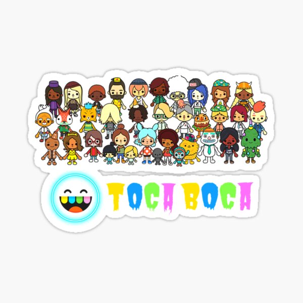 "toca boca " Sticker for Sale by Designjeremy | Redbubble
