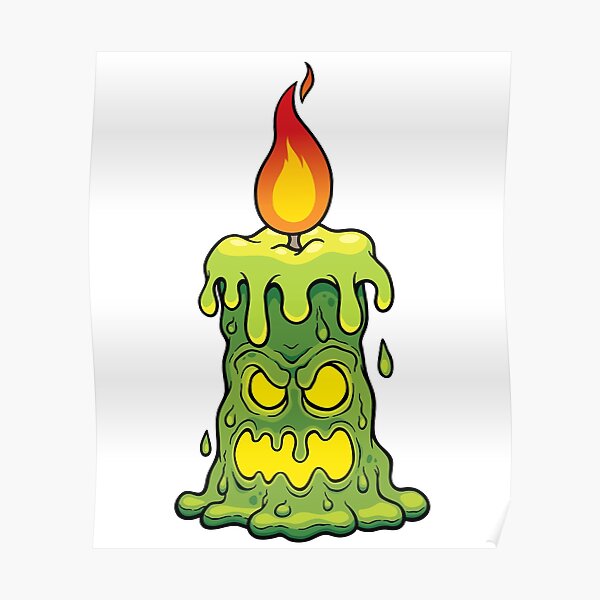 "cartoon candle monster halloween" Poster for Sale by kenishahembree ...