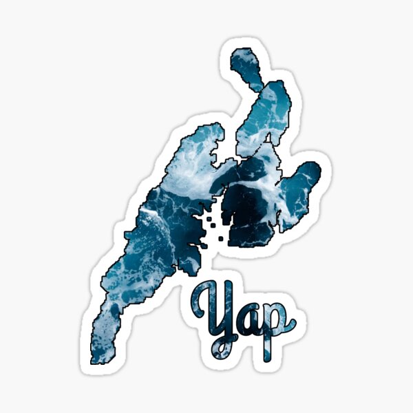 "Yap is an island" Sticker for Sale by MCD-Art | Redbubble