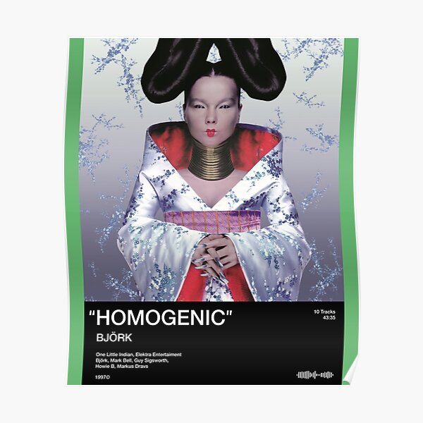 "Bjork - Homogenic " Poster for Sale by nightchannel | Redbubble