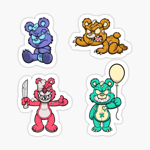 "Cute But Creepy Funny Halloween For Kids Scary Creepy Stickers Pack ...