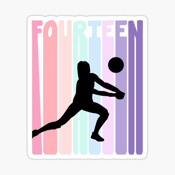 "Volleyball 14th Birthday Girl 14 Years Old" Sticker for Sale by ...