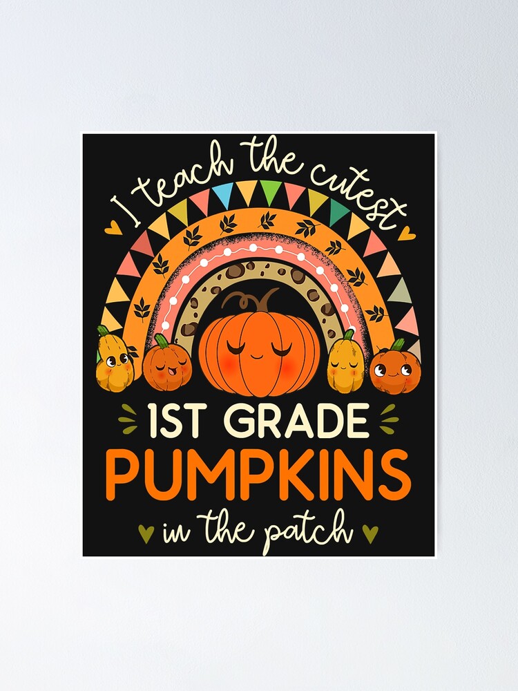 Póster «Enseño la camiseta más linda del maestro de Halloween de ...