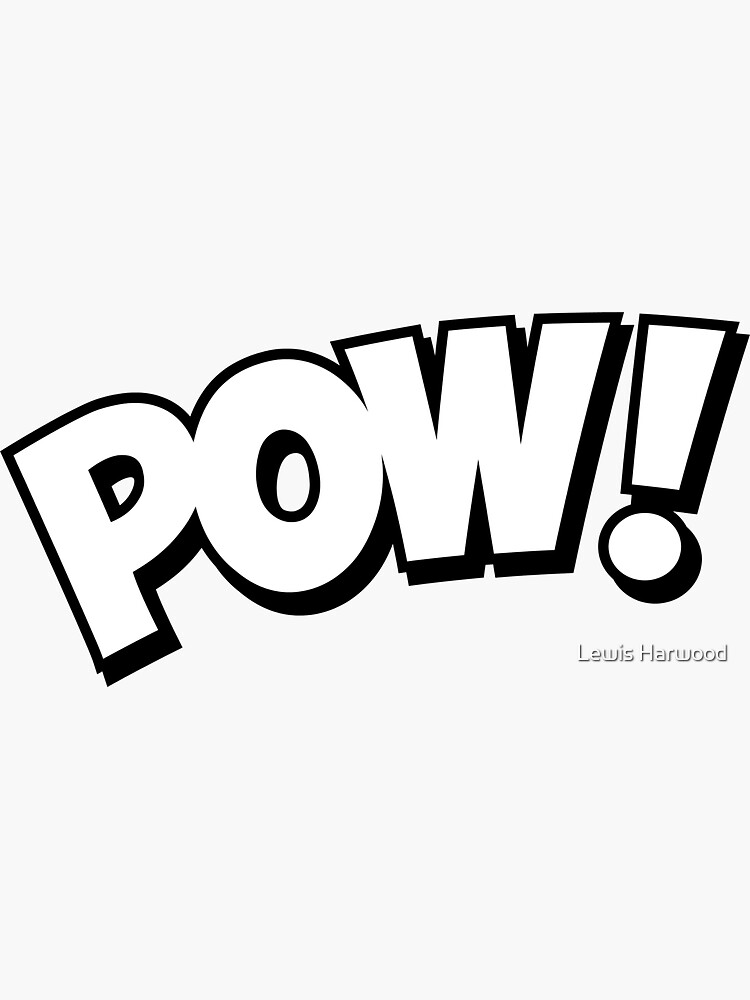 "POW!" Sticker by NerdyArts | Redbubble