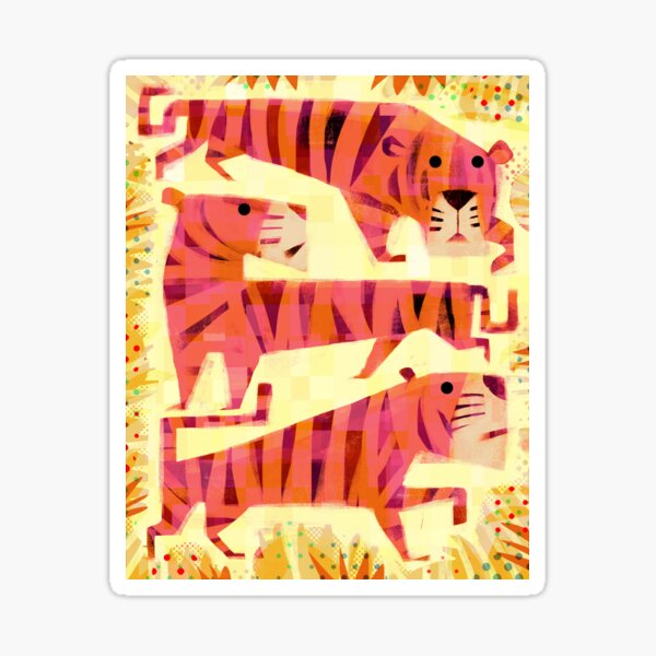 "Tigers" Sticker for Sale by gklucas | Redbubble