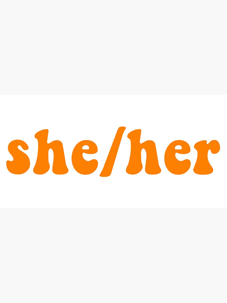 "pronoun sticker! she/her version" Sticker for Sale by designsbysummer ...