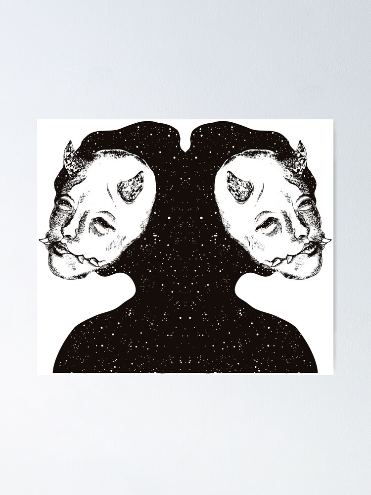 "Double Mask" Poster by bdtanghort | Redbubble