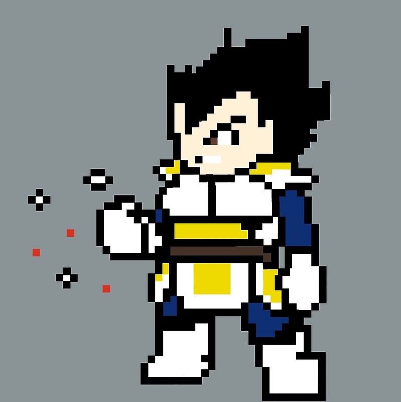 "Vegeta Pixel Art - Over 9000" by LuanaMedina172 | Redbubble