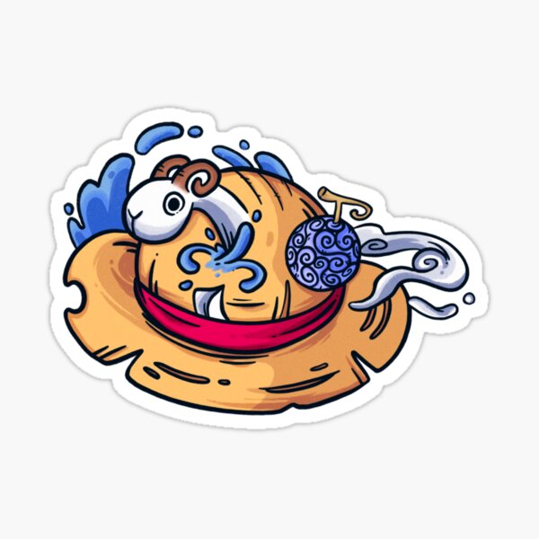 "Luffy Straw Hat, One Piece" Sticker by soynok | Redbubble
