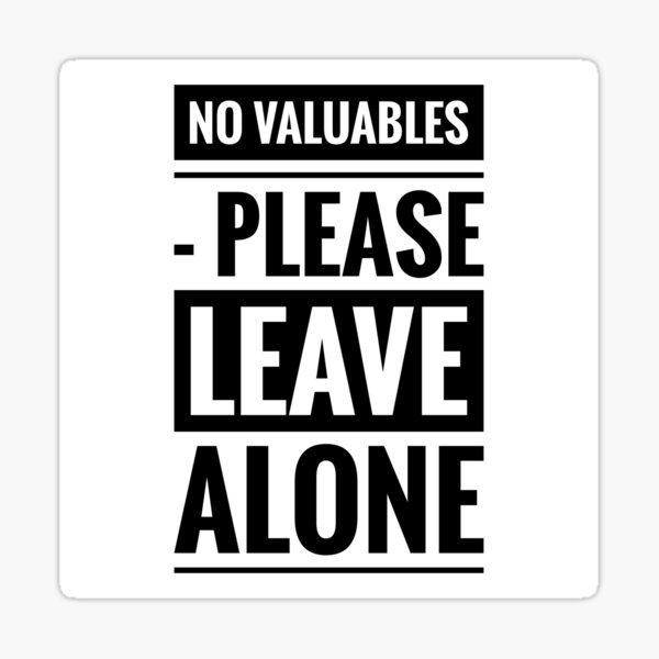 "No Valuables Please Leave Alone Open Water Swimmers etc Safety Slogan ...