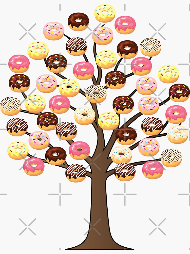 "Donut tree" Sticker for Sale by Donutlovers | Redbubble