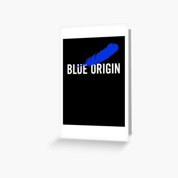 "Blue Origin Logo - Blue And White" Greeting Card for Sale by ...