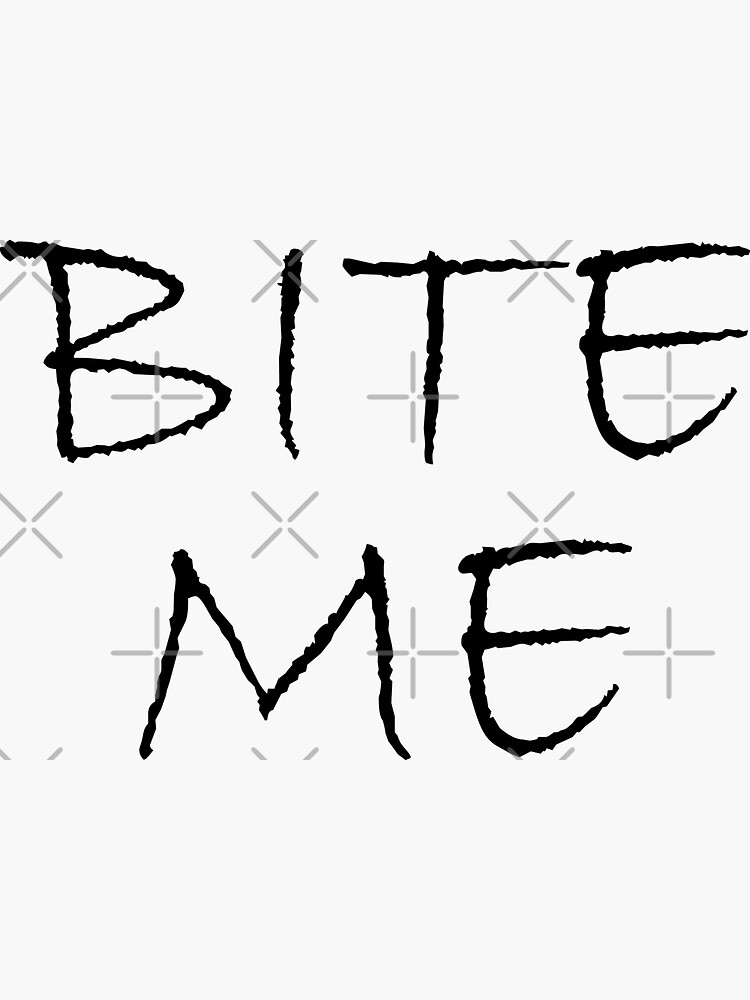 "Bite Me Zombie" Sticker for Sale by DJBALOGH | Redbubble