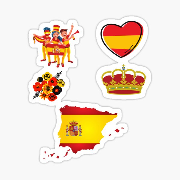 "Spain sticker pack" Sticker for Sale by SaminBin | Redbubble