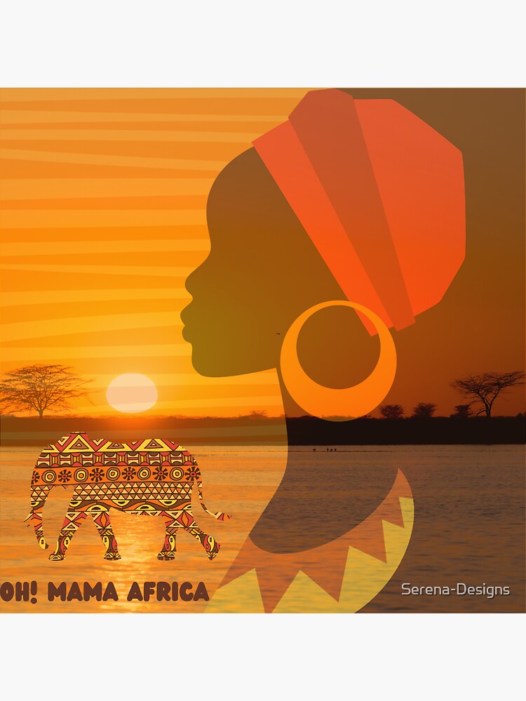 " OH MAMA AFRICA" Sticker by Serena-Designs | Redbubble