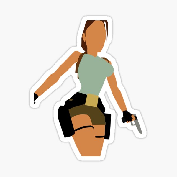 "Tomb Raider 1996 Lara Croft" Sticker by MilitechMatty | Redbubble