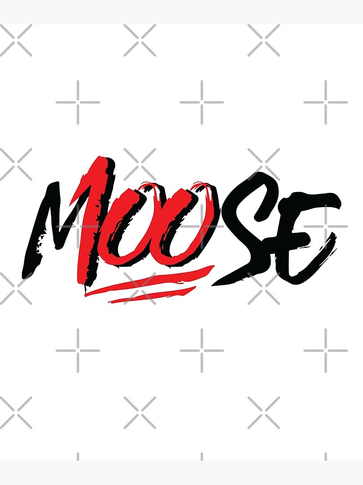 "Funny Gaming Tee Moose Text Grunge Texture" Poster for Sale by ...