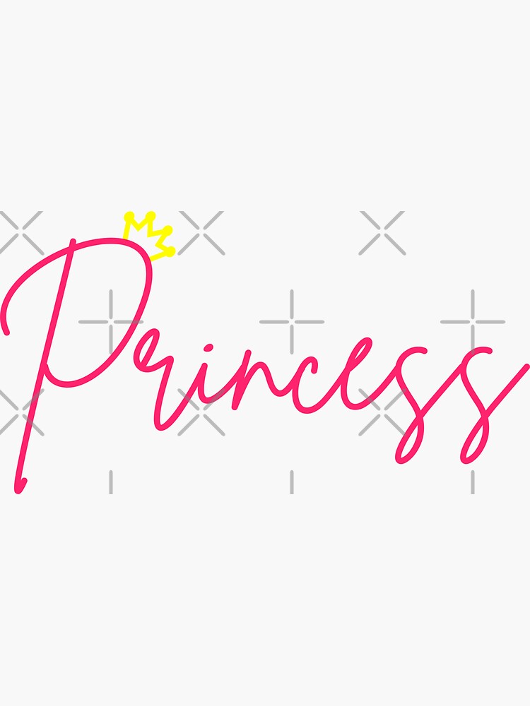 "Princess | Calligraphy II" Sticker for Sale by rsty11 | Redbubble