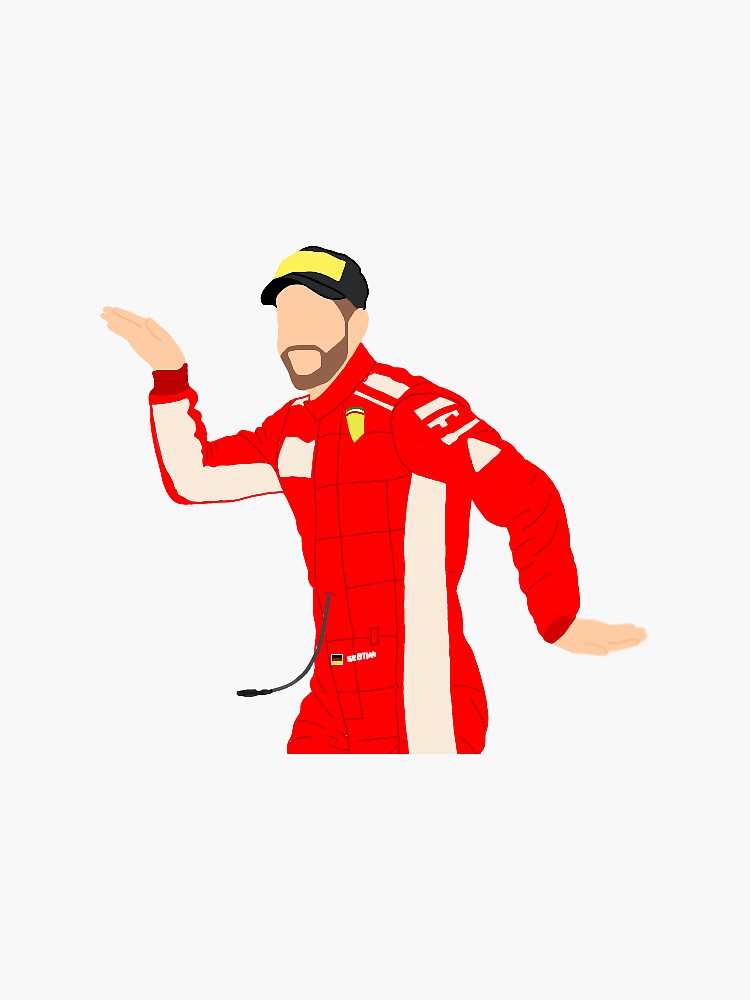 "Sebastian Vettel" Sticker for Sale by jordaypearce | Redbubble