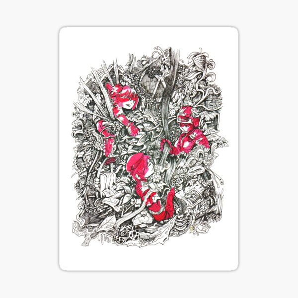 "Waiting for Godot - ink art" Sticker for Sale by Muratori-Kazuki ...