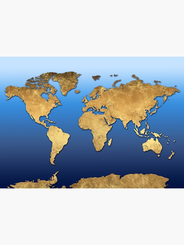 "world map gold 2" Poster for Sale by BekimART | Redbubble
