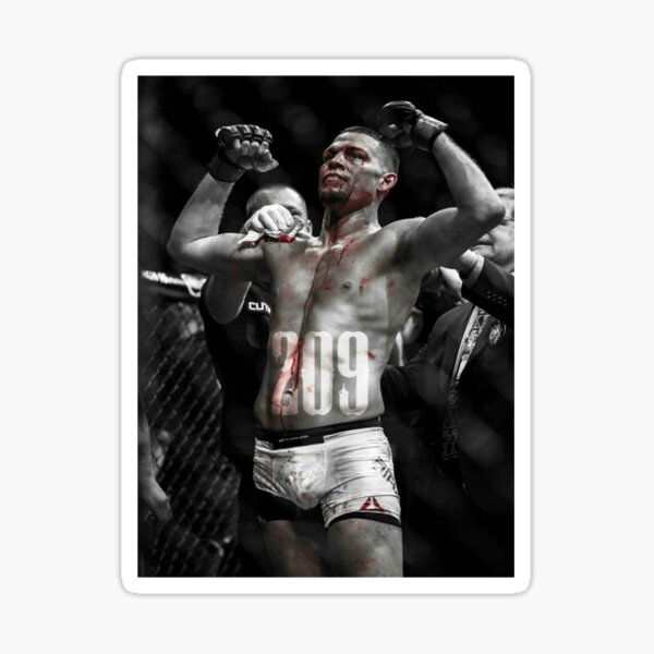 "Nate Diaz 209 NoArtNoFight " Sticker for Sale by THOMAS-BOUT | Redbubble