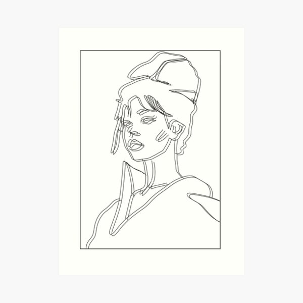 "Distorted Woman Line Art" Art Print for Sale by DistortedLife | Redbubble