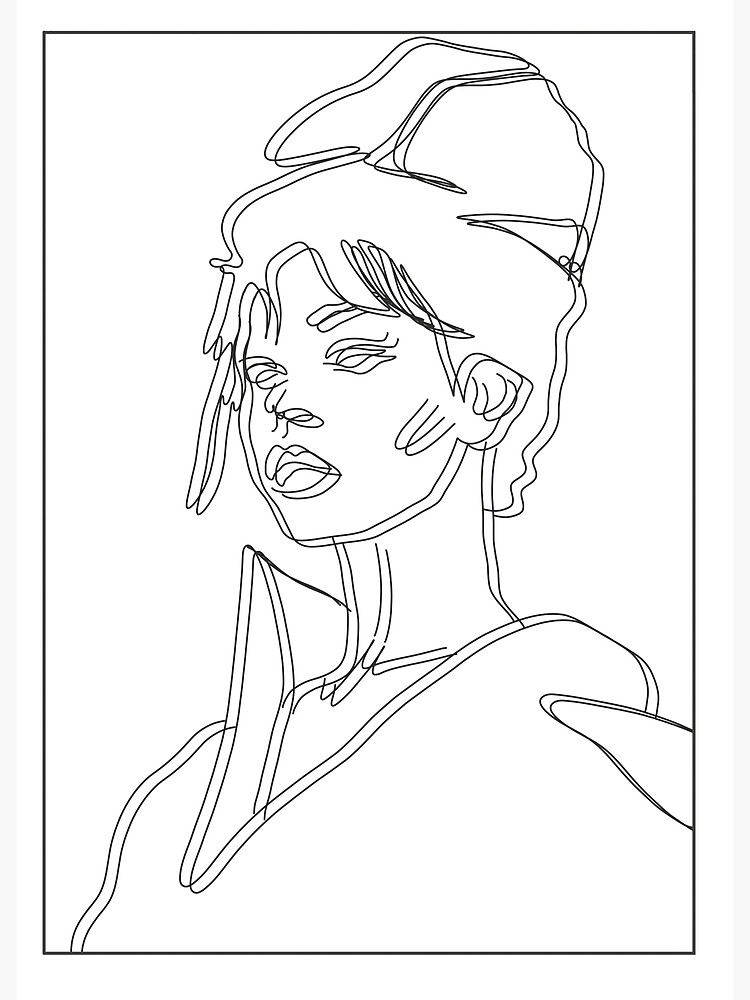 "Distorted Woman Line Art" Art Print for Sale by DistortedLife | Redbubble
