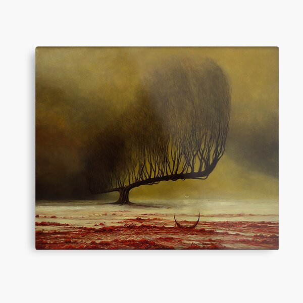"Untitled (Nightmare Tree) by Zdzislaw Beksinski" Metal Print by ...