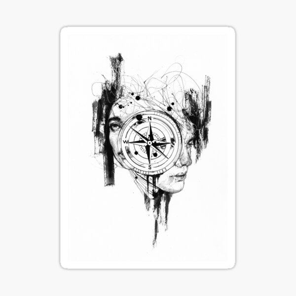 "Compass" Sticker for Sale by doriana | Redbubble