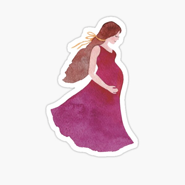 "Pregnancy mom watercolor" Sticker for Sale by darina-gulbina | Redbubble