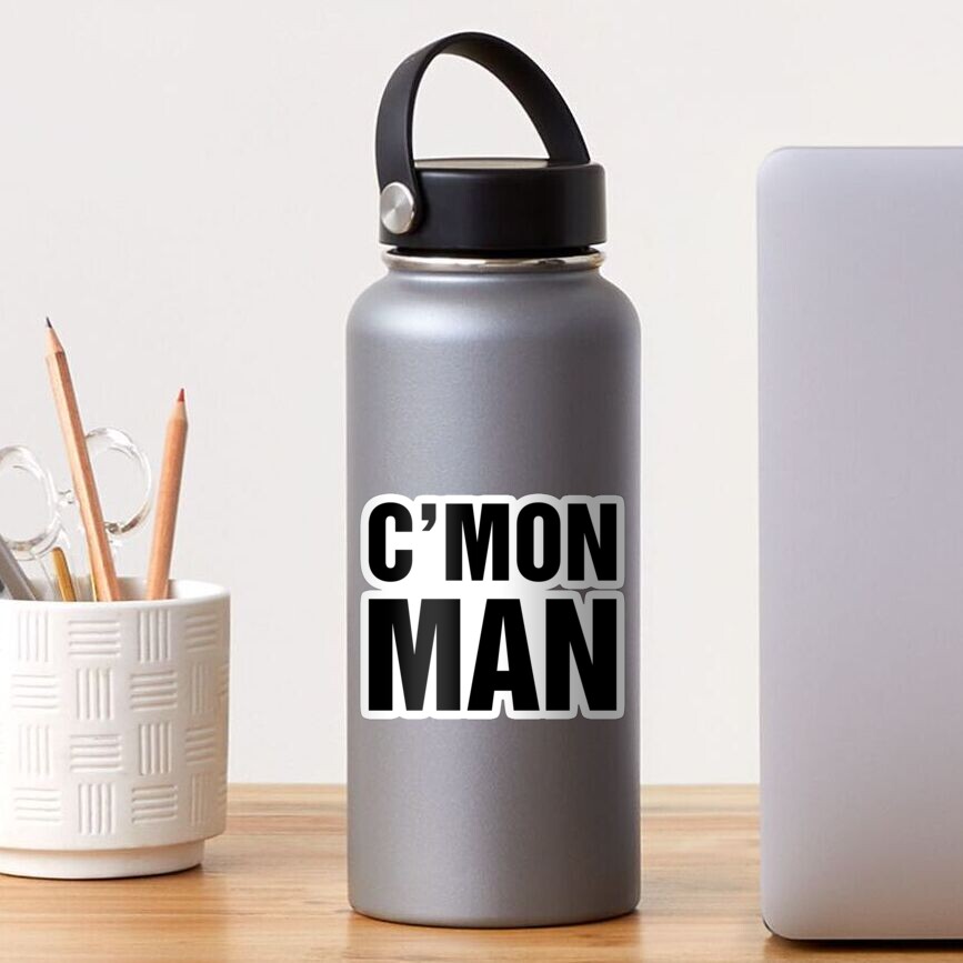 "C'Mon Man" Sticker for Sale by DJBALOGH | Redbubble