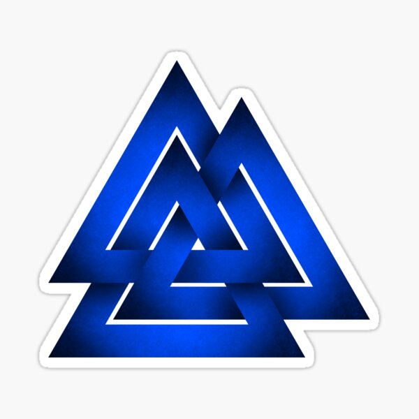 "Norse Odin's Valknut - Blue" Sticker by NaumaddicArts | Redbubble