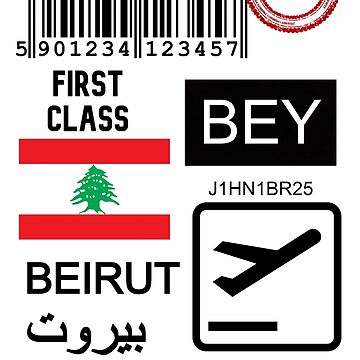 "Beirut-Rafic Hariri International Airport luggage tag / ticket ...