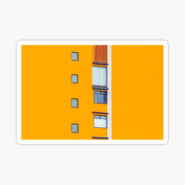 "Building Orange" Sticker for Sale by arfavier | Redbubble