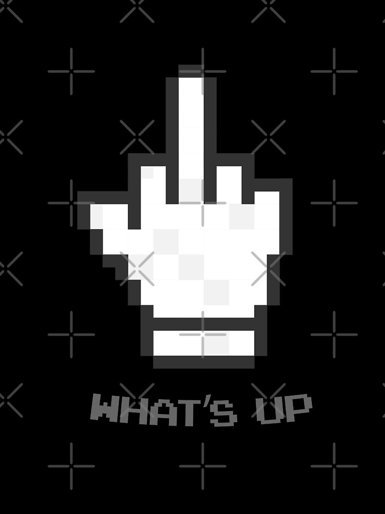 Pixel Middle Finger Art Print For Sale By Meteoric Redbubble