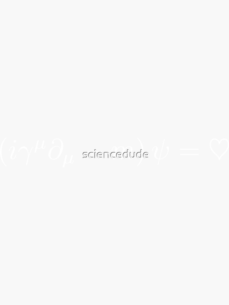 "Love Equation - White" Sticker for Sale by sciencedude | Redbubble