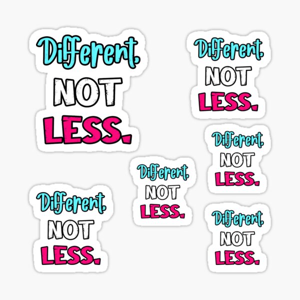 "Different, Not Less. Disability Awareness" Sticker for Sale by ...
