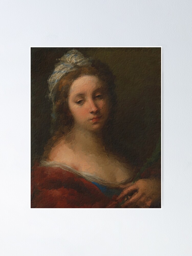 "Grieving Lady Vintage Portrait Painting" Poster for Sale by joeclips19 ...